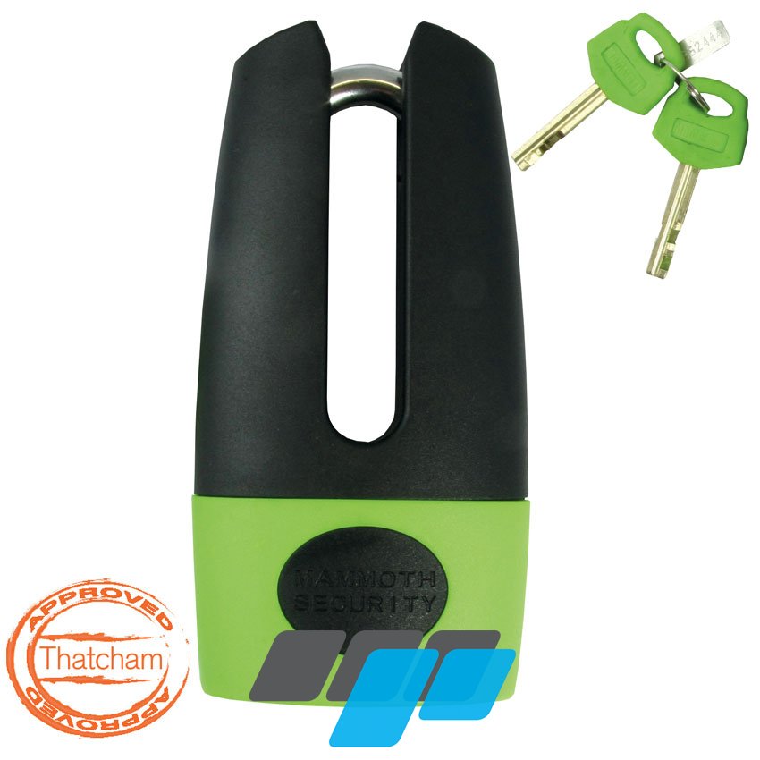 Mammoth Thatcham Shackle Disc Lock With Reminder Coil